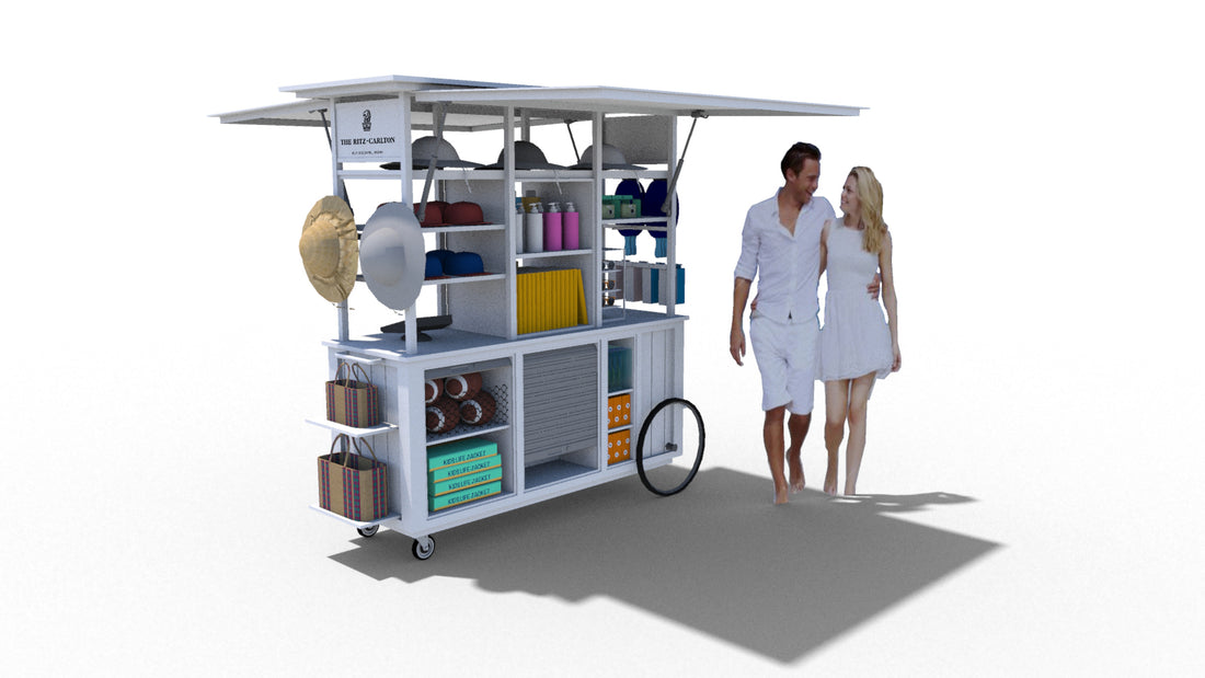 Mobile Retail Cart – Custom Beach
