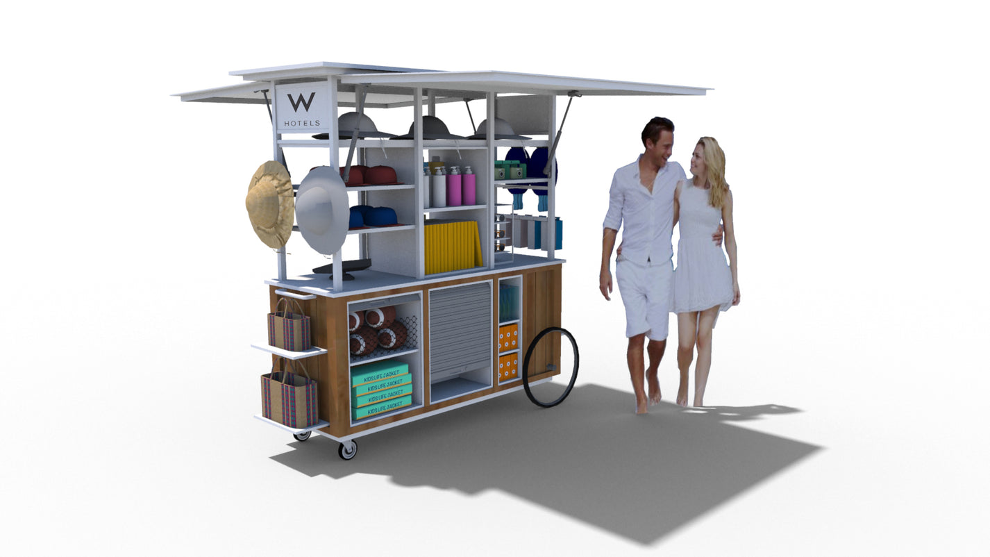 Mobile Retail Cart – Custom Beach